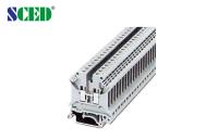 China 600V Din Rail Terminal Blocks 6.2mm 30A Double Deck Rail Mount Terminal Block for sale