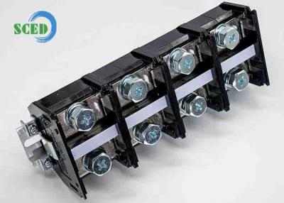 China PCB Panel Mount Terminal Block 47.00mm 600V 300A PC Black Screw Terminal Connector for sale