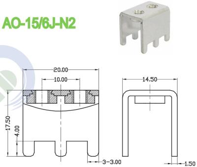 중국 110A 청동 터미널 블록 액세서리 전기 부품 M4 10 토크 PCB 터미널 판매용