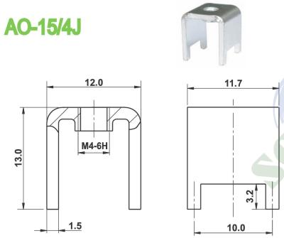 China M4 Steel Screw 10 lbf.in Brass 80A Electrical Components PCB Terminal Block Accessories for PCB Frequency Converters for sale
