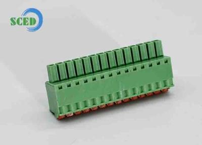 China 3.50mm Groene Vrouwelijke Plug In Industrial Terminal Blocks Connectors 8A 300V 16-30AWG Te koop
