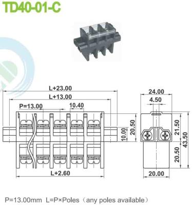 China Industrial Grade Copper Conduction Board Feed-through Wire Connector with Brass Clamp Cage for sale