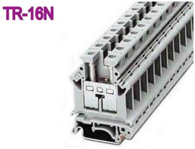 China 600V nominale spanning 30A nominale stroom Din Rail terminal blokken met PA plastic materiaal en geen abnormale binnen 1 minuut Te koop