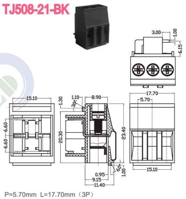 China 10.16mm Spacing Brass Terminal Printed Circuit Board Screw Terminal Block for Versatile Applications for sale