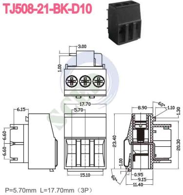 China Vielseitiger Leiterplatten-Klemmenblock für verschiedene Temperaturbereiche -40 °C bis 105 °C Strombelastbarkeit 2A/5A/10A/15A/20A/25A/30A zu verkaufen