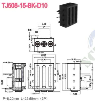 China 250V/300V/400V/500V Spannungsbereich Klemmenblock für elektrische Anwendungen zu verkaufen