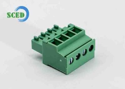 China UL94 V-0 Inflammability Pluggable Terminal Block with M2 Screw for 18A Current Rating in High Safety Electrical Systems for sale