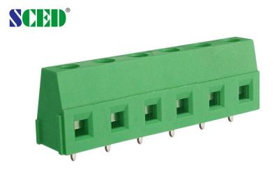 China Cor verde 2 do passo do estilo 7.62mm do Euro do conector do bloco terminal do PWB - 24P à venda