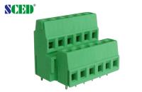 China Double Levels Spring Cage Clamp PCB Terminal Block 300V 10A PA66 Stackable Connector for sale