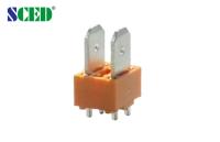 China 30A PCB Brass Terminal PA66 Orange 5.00mm Pitch Electrical Connector for sale