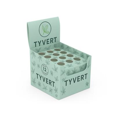 China Custom Cardboard Display Box Printed Pop Top Tube Plastic Counter Paper Packaging Display Boxes for Retail Pre Roll Store for sale