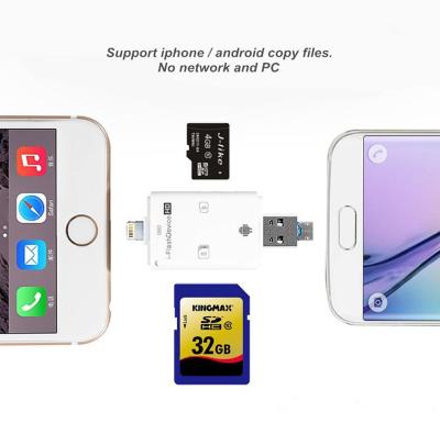 China 3 in 1 USB 3.0 Micro SD SDHC TF OTG Card Reader otg adapater for iPhone 5s 6 6s ios Device Android Cellphone PC for sale