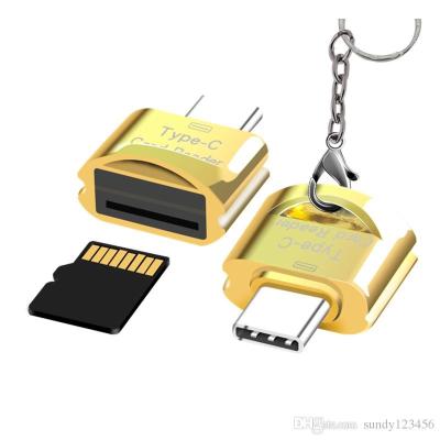 China USB C Portable Card Reader For Micro SD Cards Micro SD To Type C USB Adapter Data Transfer For Xiaomi Huawei P10 MacBook for sale