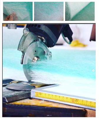 China Verf-stop glasvezel media rollen gebruikt in spray booth ventilatie Te koop