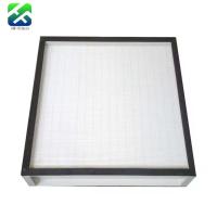 China Aluminum Frame Paper Partition Mini Pleated HEPA Filter High Efficiency for sale