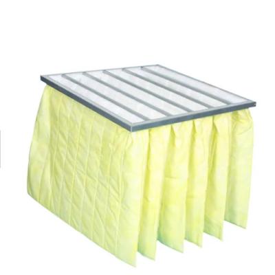China Große Staubhaltbarkeit Aluminiumrahmen HVAC F8 Synthetische Faser Taschenfilter zu verkaufen