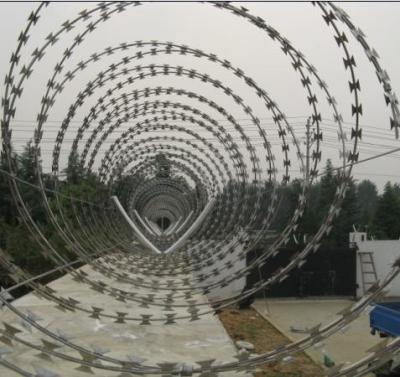 Cina Filo spinato a fisarmonica galvanizzato immerso caldo del rasoio, cavo piano del rasoio dell'involucro in vendita