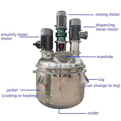 China 700kg Capacity Stainless Steel Double Layer Jacketed Liquid Mixing Tank with Agitator for sale
