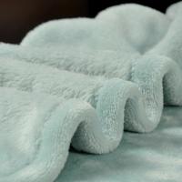 China Solid Microfiber Fleece Bed Blanket Queen Size Winter Lightweight Bed Blankets for sale