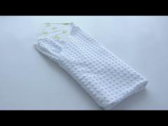 Summer Gauze and Minky Dot Two Ply Baby Blanket