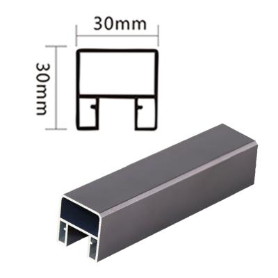 China Grey Frameless Glass Aluminum Balustrades Handrails for Glass Balcony Deck Stair Swimming Pool for sale