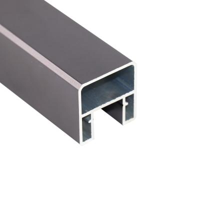 China Grey Frameless Glass Aluminum Balustrades Handrails for Glass Balcony Deck Stair Swimming Pool for sale