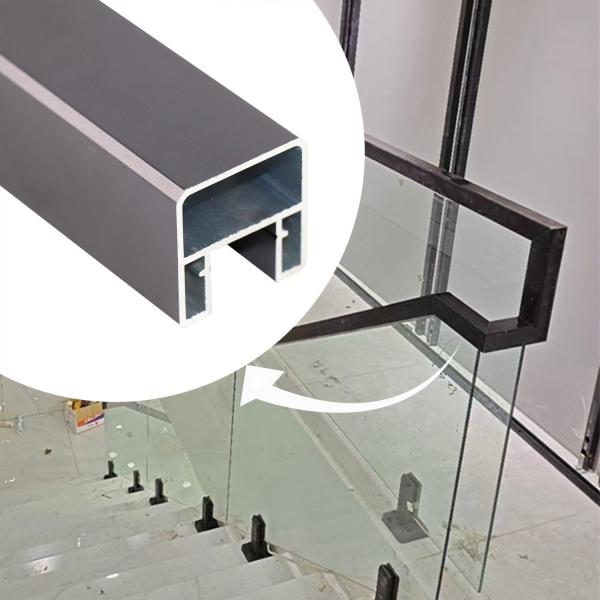 Quality Glass Railing for Staircase Customized Colour Stair Glass Fence Balustrades for sale