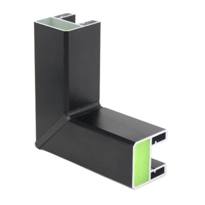 China Aluminium balkonhandrailrail voor trappositie in zwart/grijs/goud/rozengoud/zilver Te koop