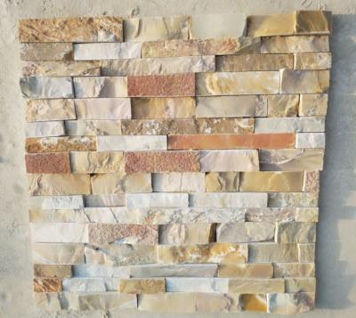 China Slate panels for wall natural rusty cultured stone veneer exposed wall stone for sale