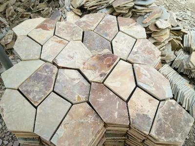 China Garden slate Stepping Stone flagstone courtyard road paving for sale