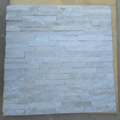 China decorative exterior interior white quartz natural stone wall cladding tiles for sale