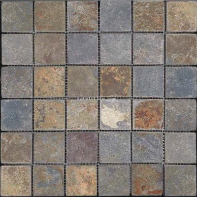 China slate natural stone mosaic stone tile backsplash for sale