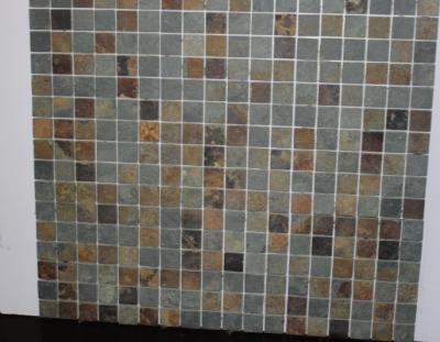 China mosaic stone tile bathroom in slate stone for sale