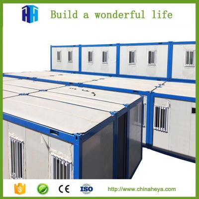 China Heya low cost prefabricated living 20ft steel framed container house prices for sale