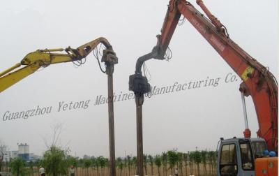 China Safety 20T– 45 Ton Hydraulic Extracting Sheet Pile Driving Machine For Building Site for sale