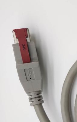 China 8 Pin 24V zu 1X8P Drucker Grau 12V mit USB-Kabel zu verkaufen