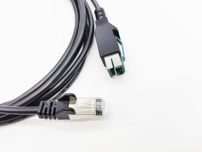 China PVC TPE 24V aangedreven USB 12V kabel Mannelijk naar RJ45 6A snel opladen Te koop