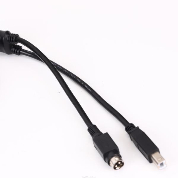 Quality 5A Nylon 24V Powered USB Cable To USB-B Male And Hosiden Plug For Printer for sale