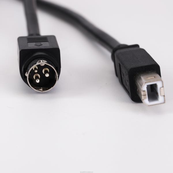 Quality 5A Nylon 24V Powered USB Cable To USB-B Male And Hosiden Plug For Printer for sale