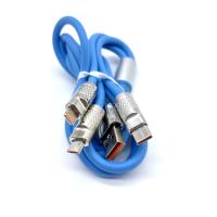 China 3 in 1 USB Charging Data Cable 3A 5A Fast Charging with Custom Logo Support for sale