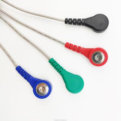 Cina 2 Cavi medici per ECG a piombo di 4,0 mm Snipp di elettrodo a cavo stereo da 3,5 mm in vendita