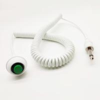 China Flexible Coiling Cable with Pushbutton to 6.35mm Plug FCL-002-1 - UL RoHS CE Certified Audio Cable for sale