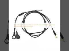 30cm ECG メディカルケーブル 2 Lead 4.0mm 電極スナップ RP SMA 女性 右角