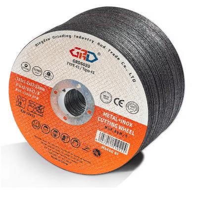 China 4.5'' 115x1.2x22.23mm T41 Primary Quality Cut Off Wheel Cutting Disc Price EN12413 Standard Metal Abrasive Disc Grinding 80 M/s for sale