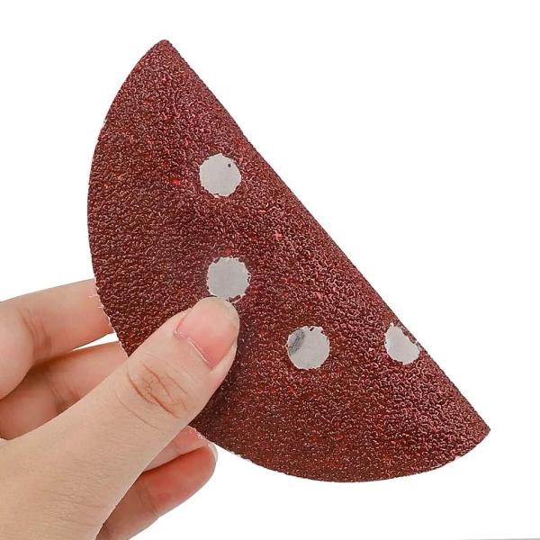 Quality 180 Grit 6-Inch Sandpaper Sander 5 Inch Red Round Sand Paper With 8 Holes for sale