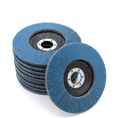 China Abrasive Tools Manufacturer 4inch Aluminum Oxide Flap Disk Sanding Disc for Stainless Steel Metal Polishing for sale