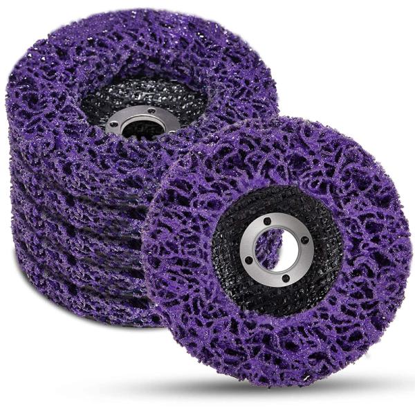 Quality 5PCS Blue Stripping Wheels 4-1/2" X 7/8" Strip Disc for Remove Paint Rust and for sale
