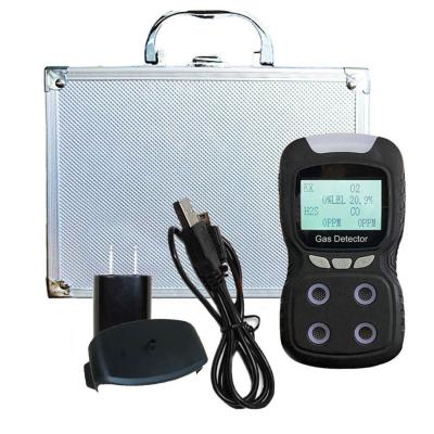China O2 H2S CO LEL 4 In 1 Multi Gas Detector LCD Display Sound Light for sale