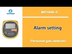 「Alarm setting」Mini 4in1 Diffusion Gas Meter MS104K-S