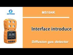 「Interface introduce」MS104K Portable Toxic and Harmful Gas Detector